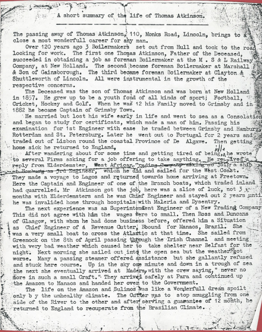 Thomas Atkinson Memoirs 1857-1946 - GTFC Heritage