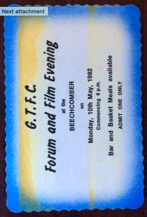 GTFC Forum and Film Evening Ticket - GTFC Heritage