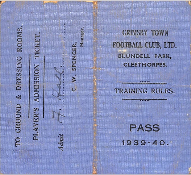 1939-40 Training Pass - GTFC Heritage